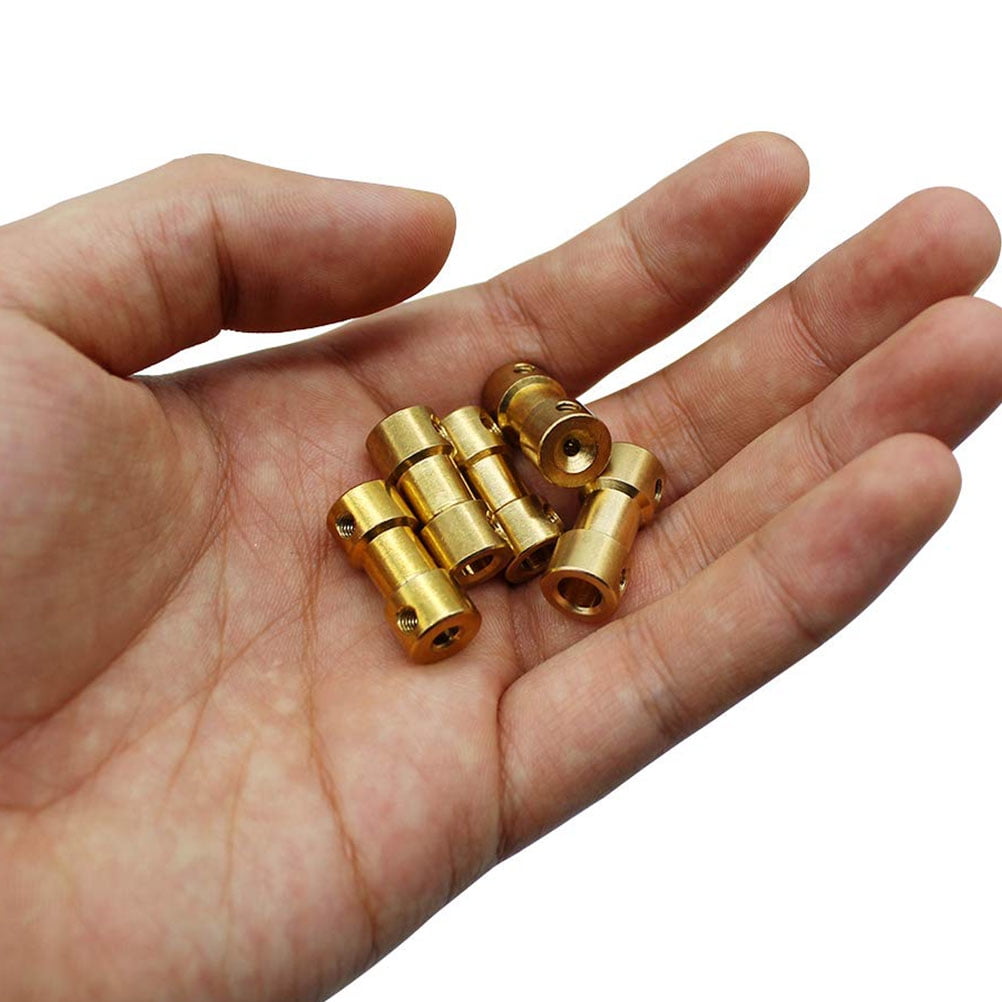 KHBUAB 1 Set Brass Coupling Motor Shaft Extension Connector for Metal ...