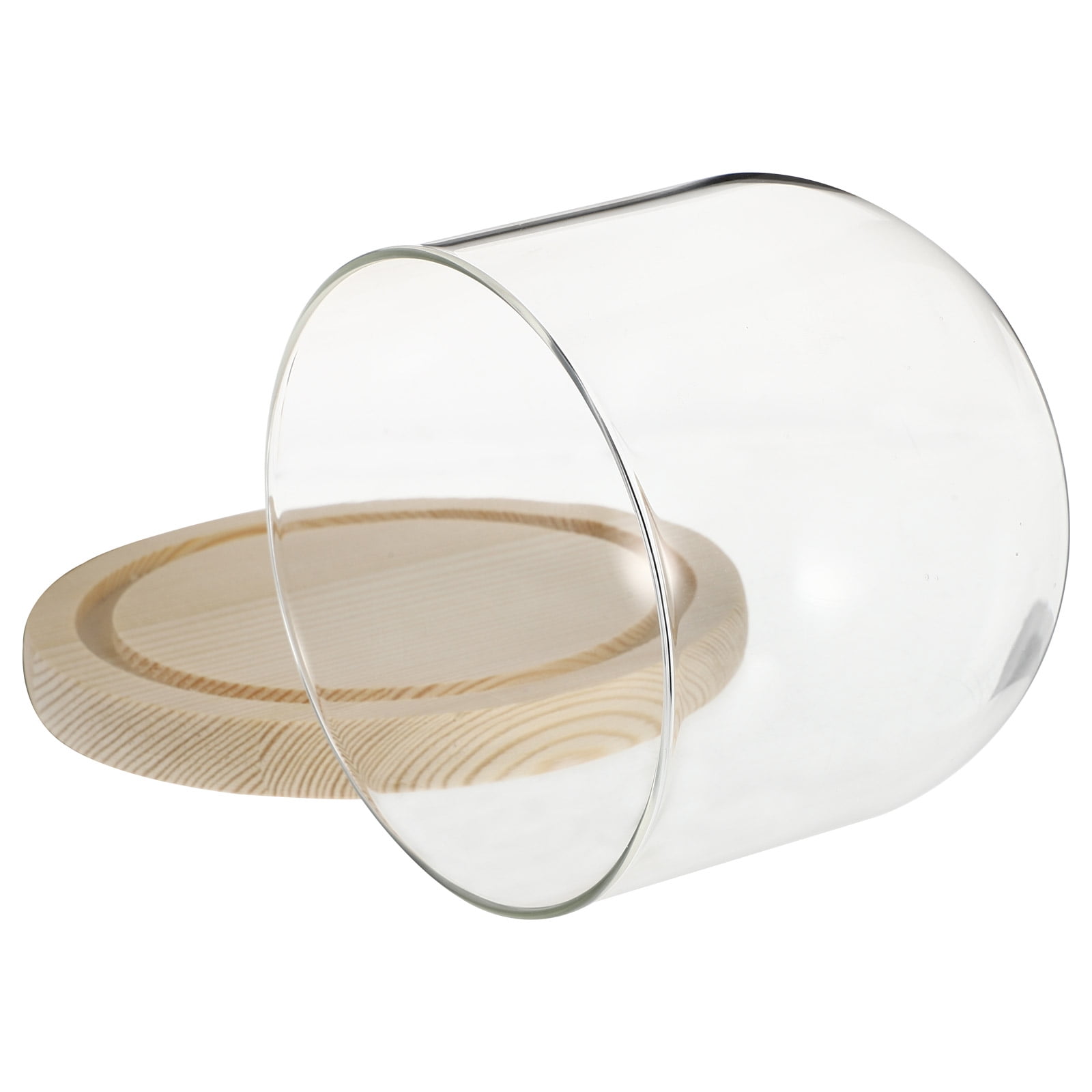 KHBUAB 1 Set Dust Covers For Preserved Flowers Glass Dome 11.8x4.7in ...