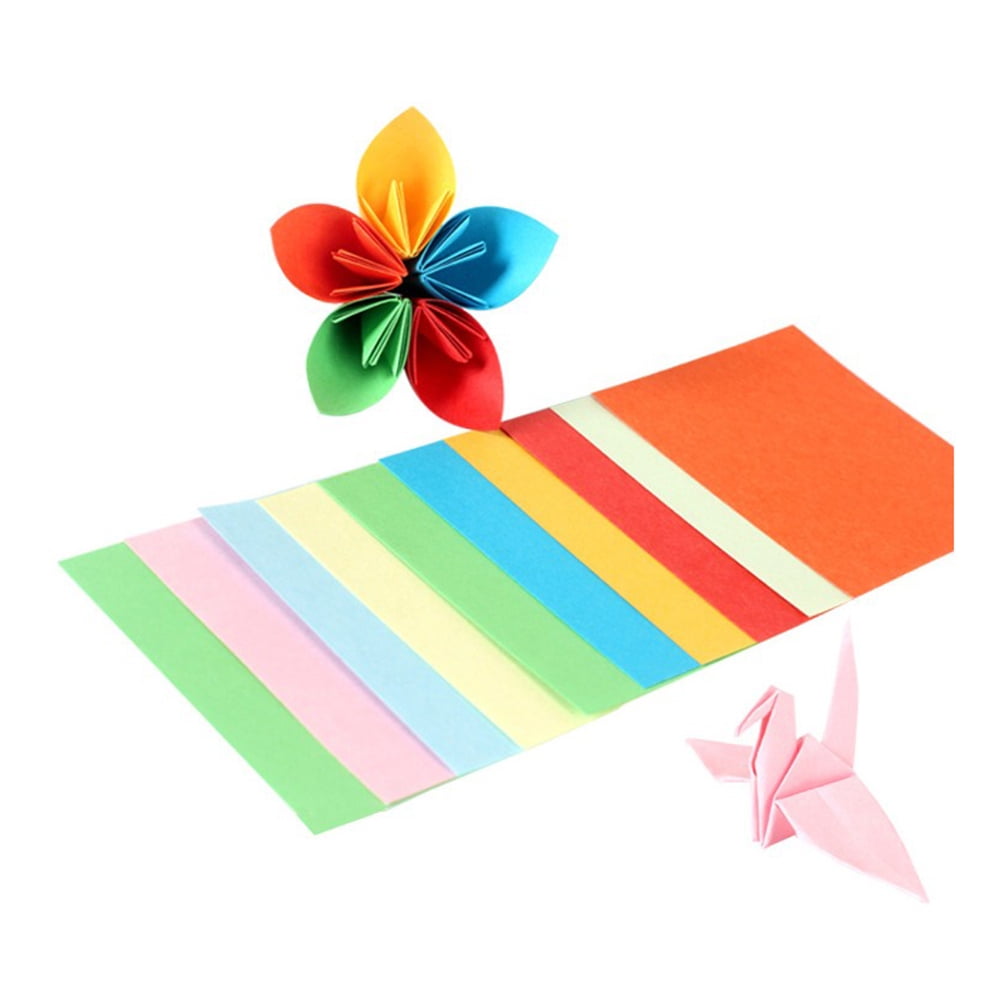 KHBUAB 100Pcs Colorful Paper for Origami Assorted Color 15x15cm 100 ...