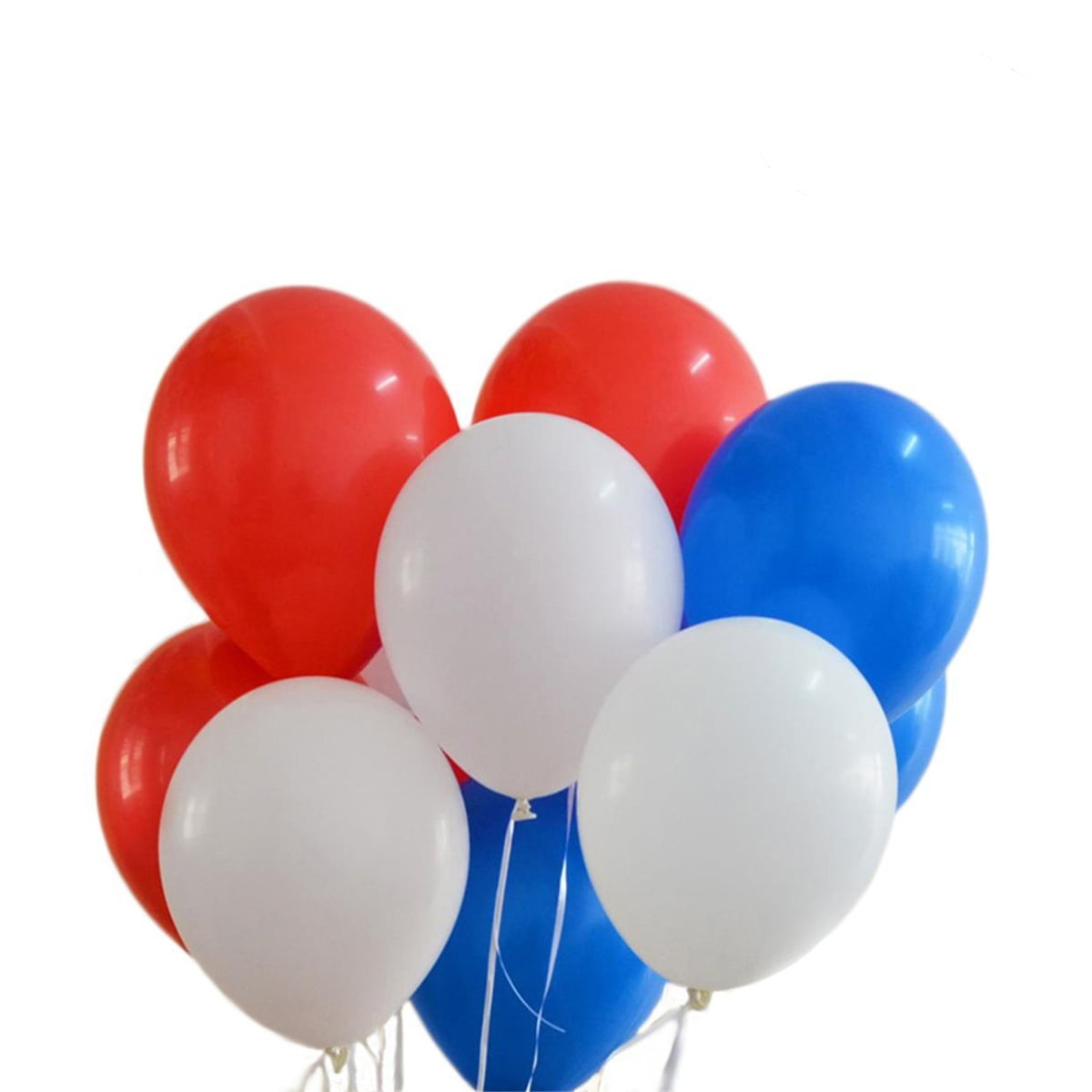KHBUAB 100Pcs Round Balloons For Decorations 12 Inches Red White Dark ...