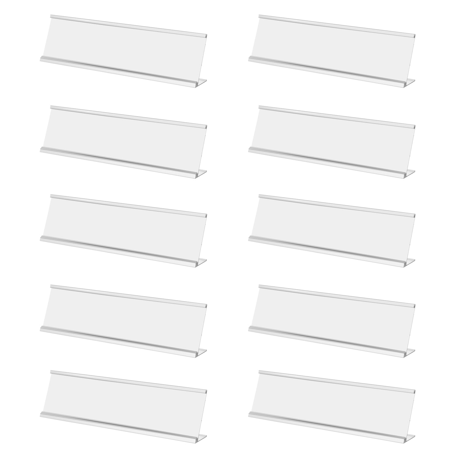 KHBUAB 10Pcs L Shaped Sign Display Holder Silver Simple Design for ...