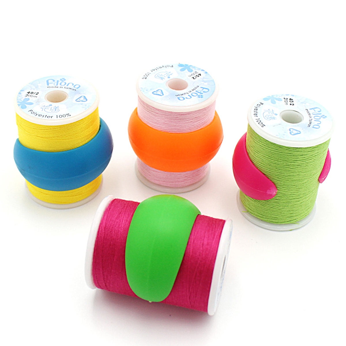 KHBUAB 10Pcs Silicone Thread Spool Huggers Bobbin Clip Assorted Color ...