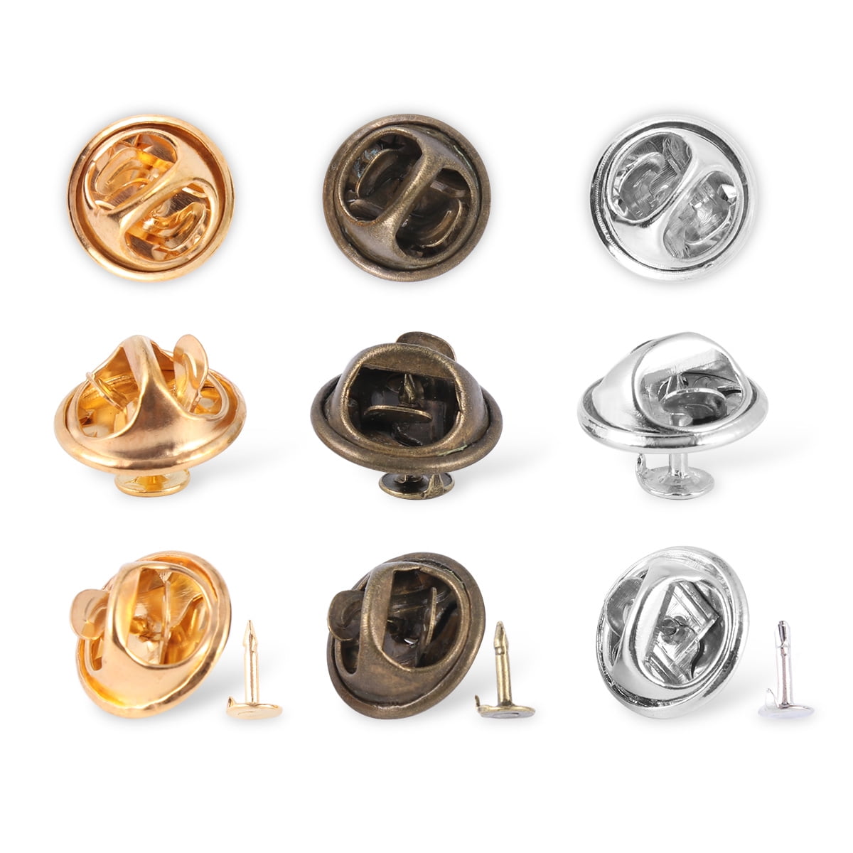 KHBUAB 150 Set Brooch Tie and Pin Keepers Assorted Color Copper for ...