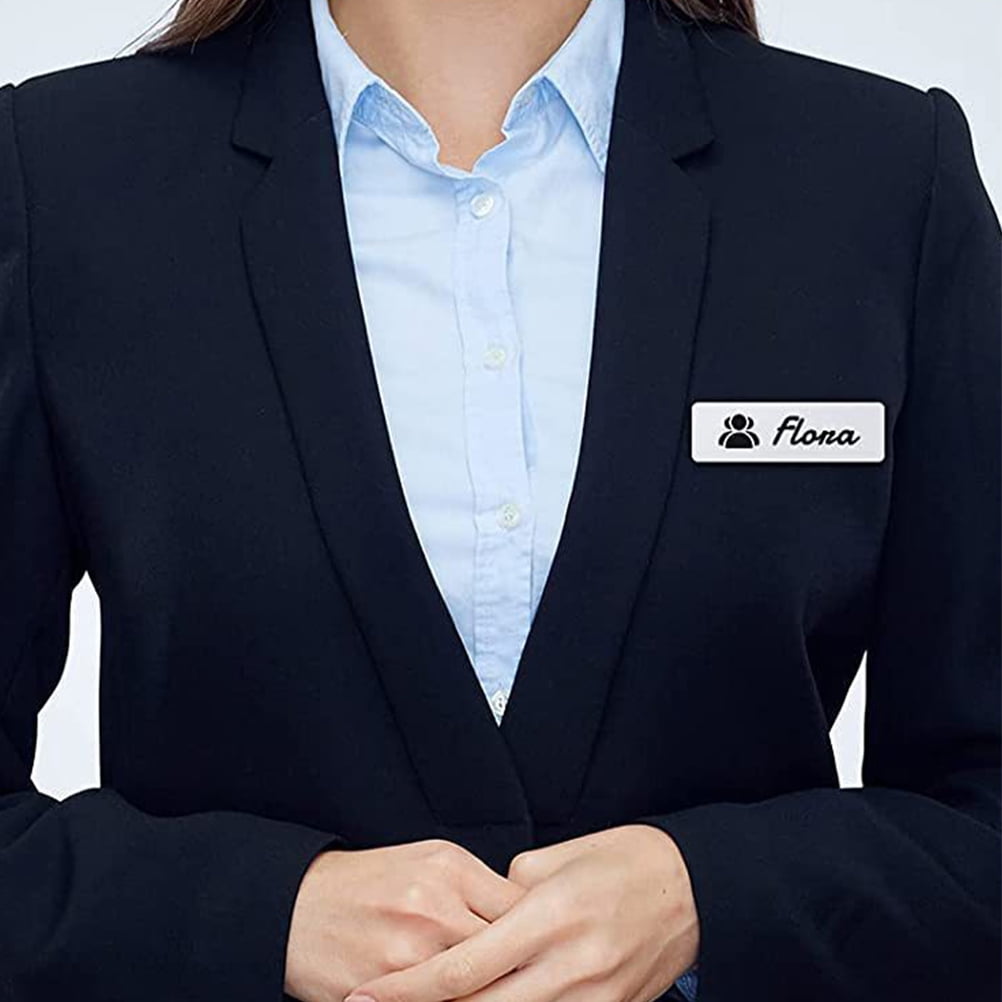 KHBUAB 16Pcs Blank Name Tags with Pin for Identification in Hotels and ...