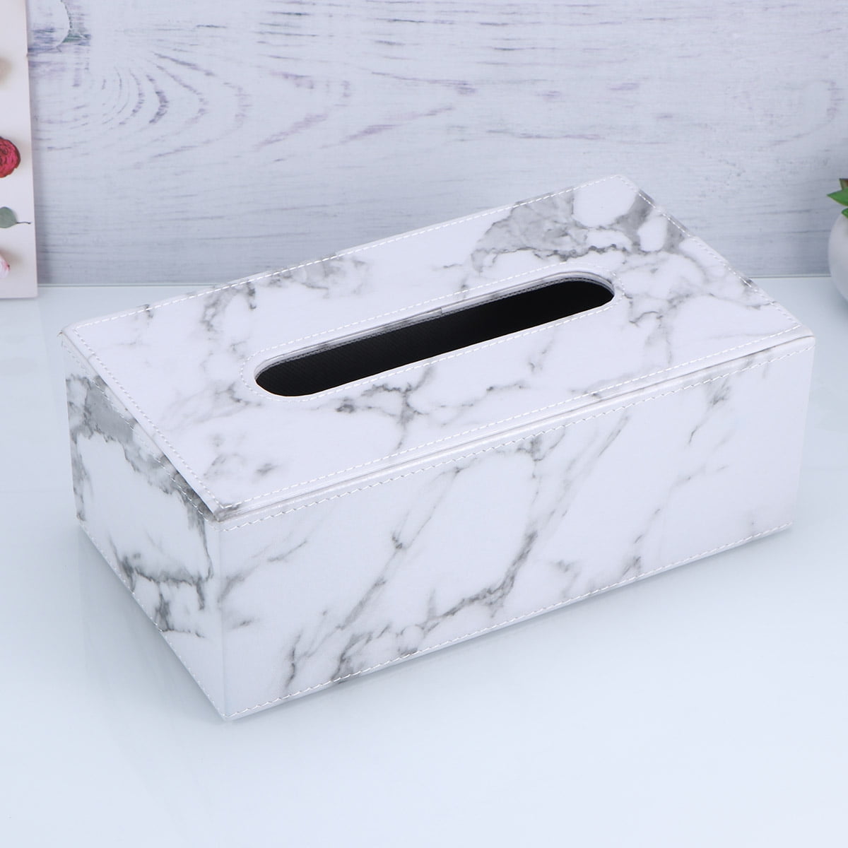 KHBUAB 1Pack Bathroom Tissue Box Desktop Tissue Holder Square Shape for ...