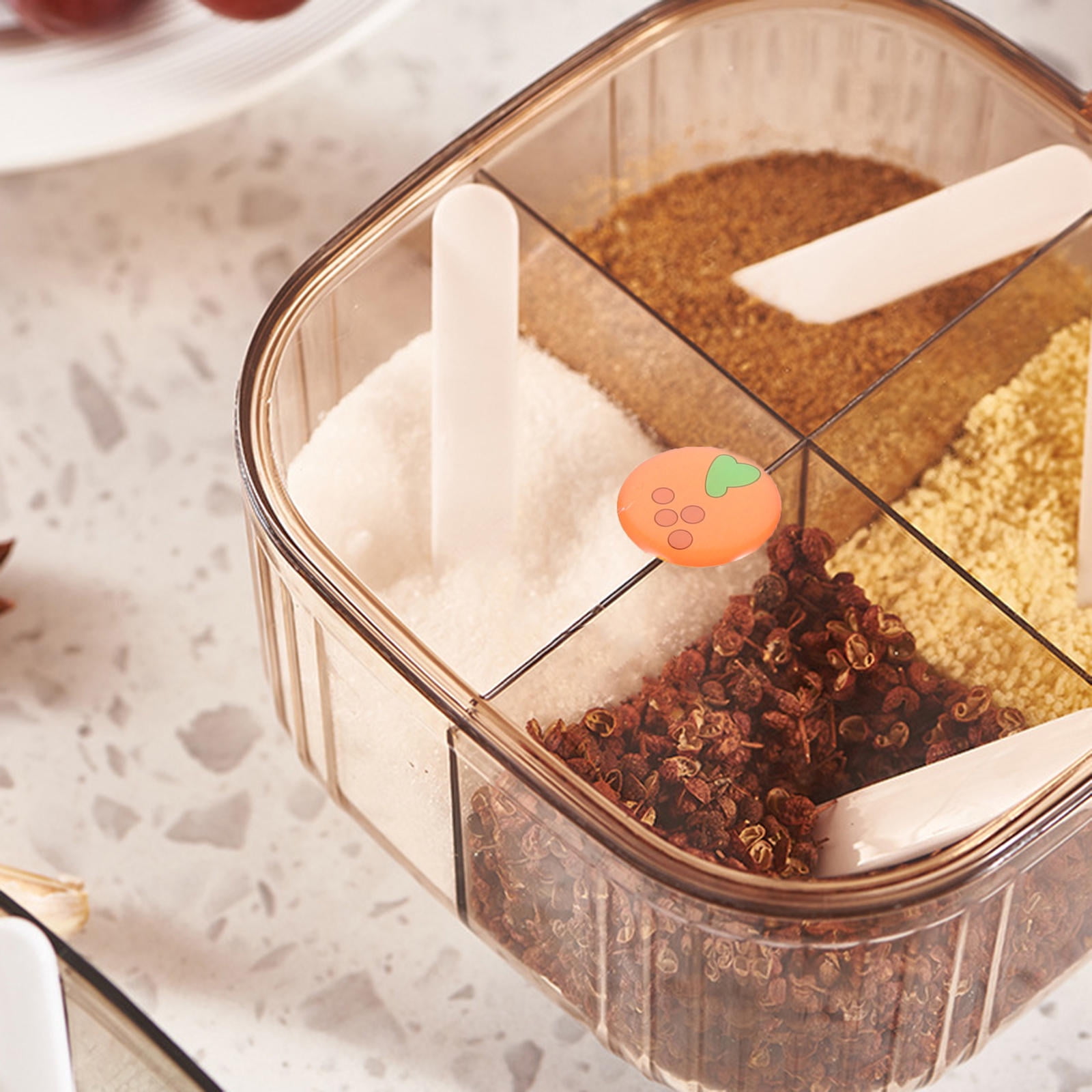 KHBUAB 1Pack Kitchen Spice Box With Multiple Compartments For ...