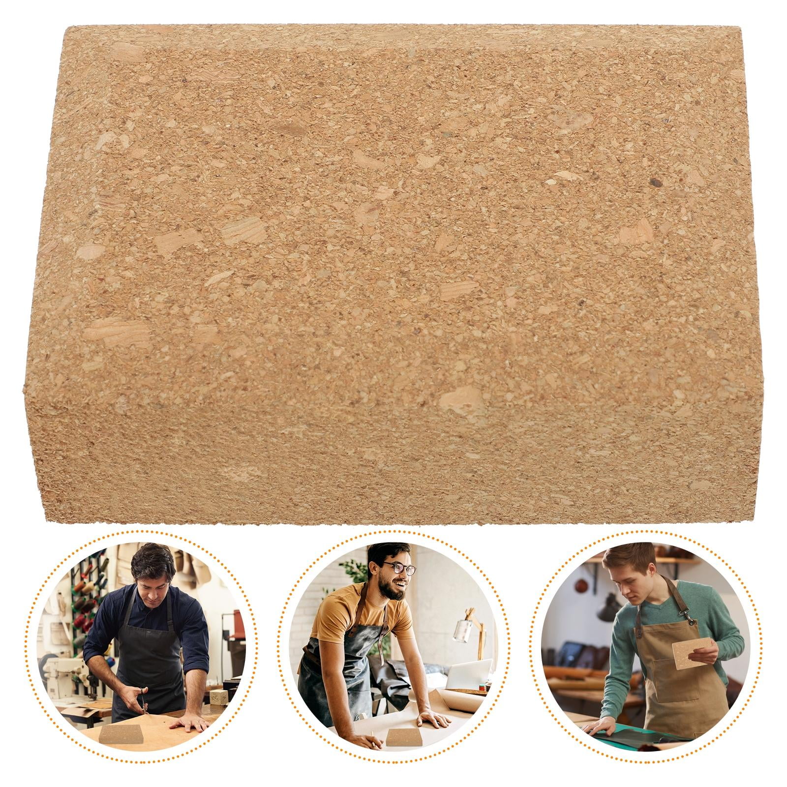 KHBUAB 1Pc Khaki Square Sanding Block for Leather DIY Work Oak ...