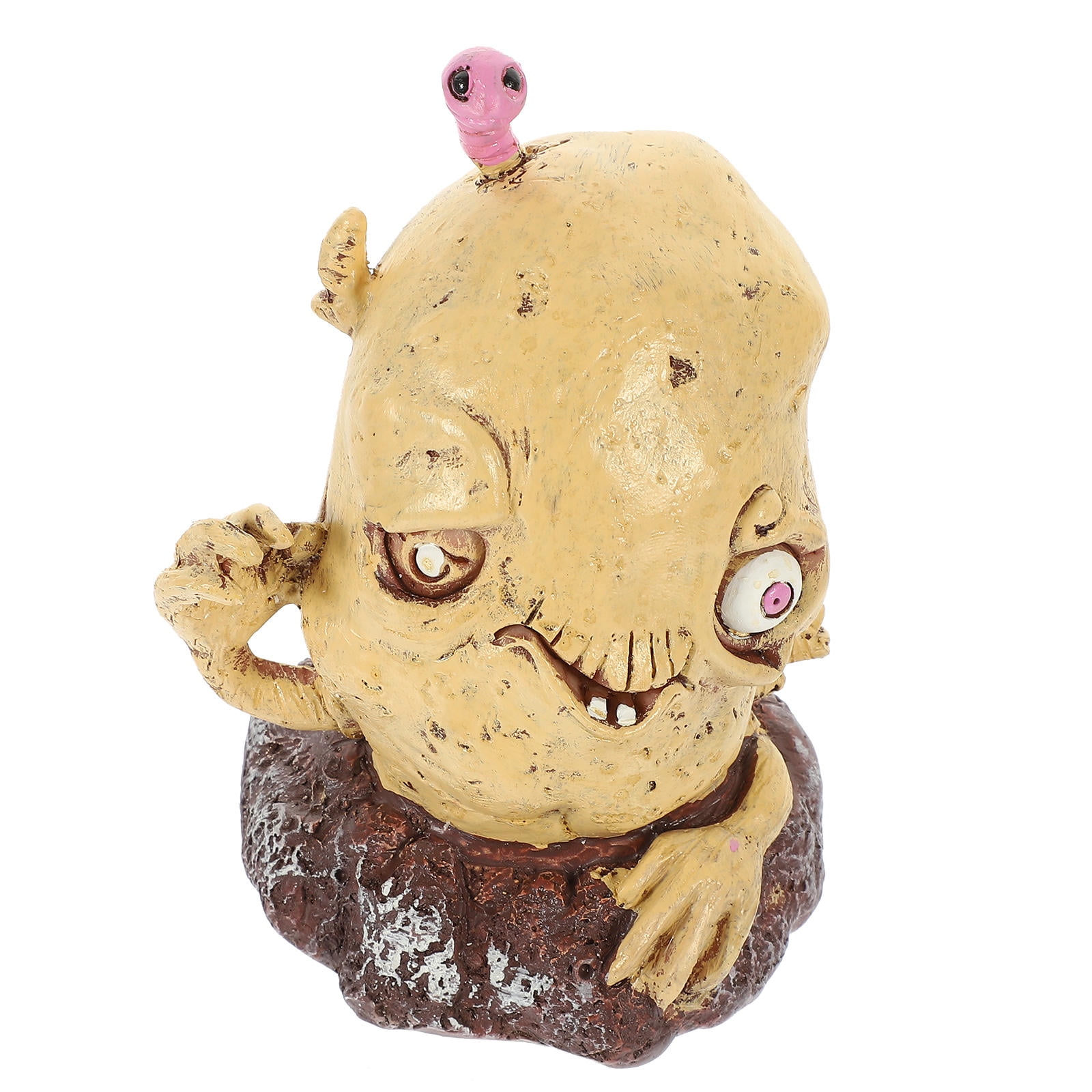 KHBUAB 1Set Resin Zombie Statue Resin Figurine Yellow Potato Shape For ...