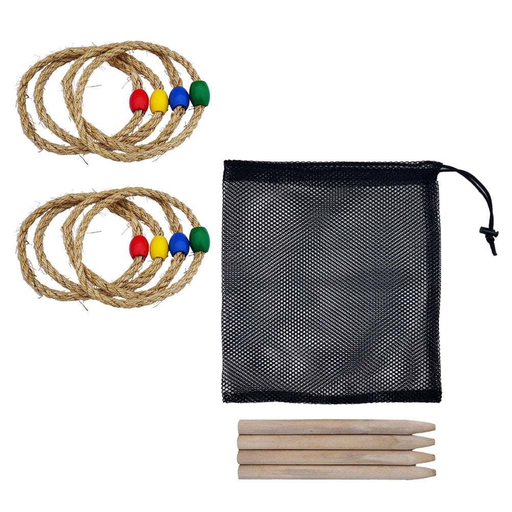 KHBUAB 1Set Ring Toss Game Wooden Toss Game for Outdoor and Indoor Play ...