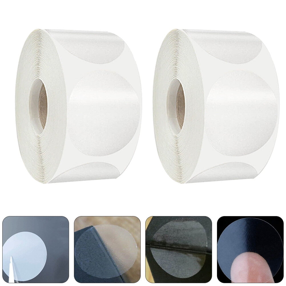 KHBUAB 2 Rolls Envelope Sealing Stickers Transparent Adhesive Labels ...