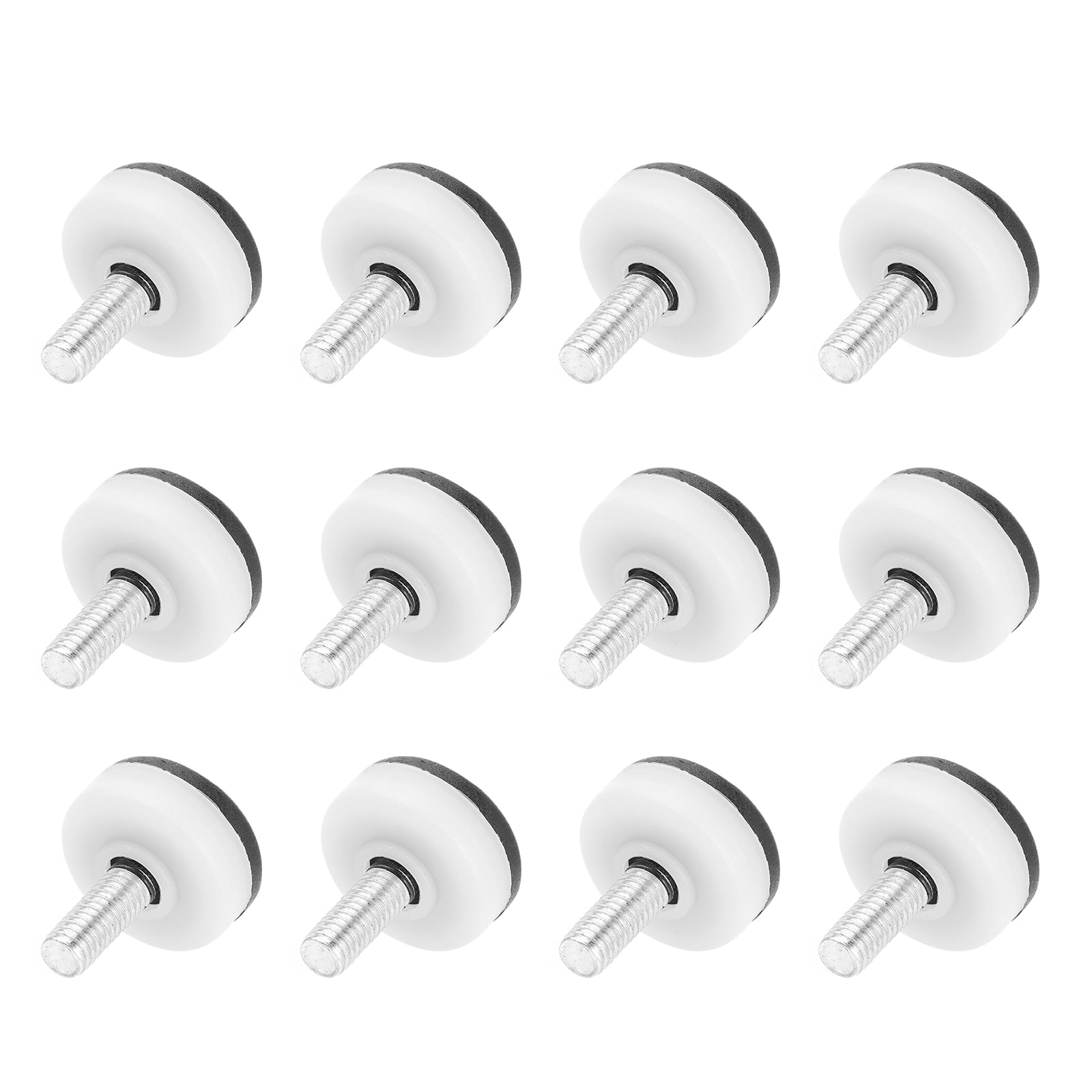 KHBUAB 20Pcs White Iron Furniture Levelers for Chairs and Cabinets with ...