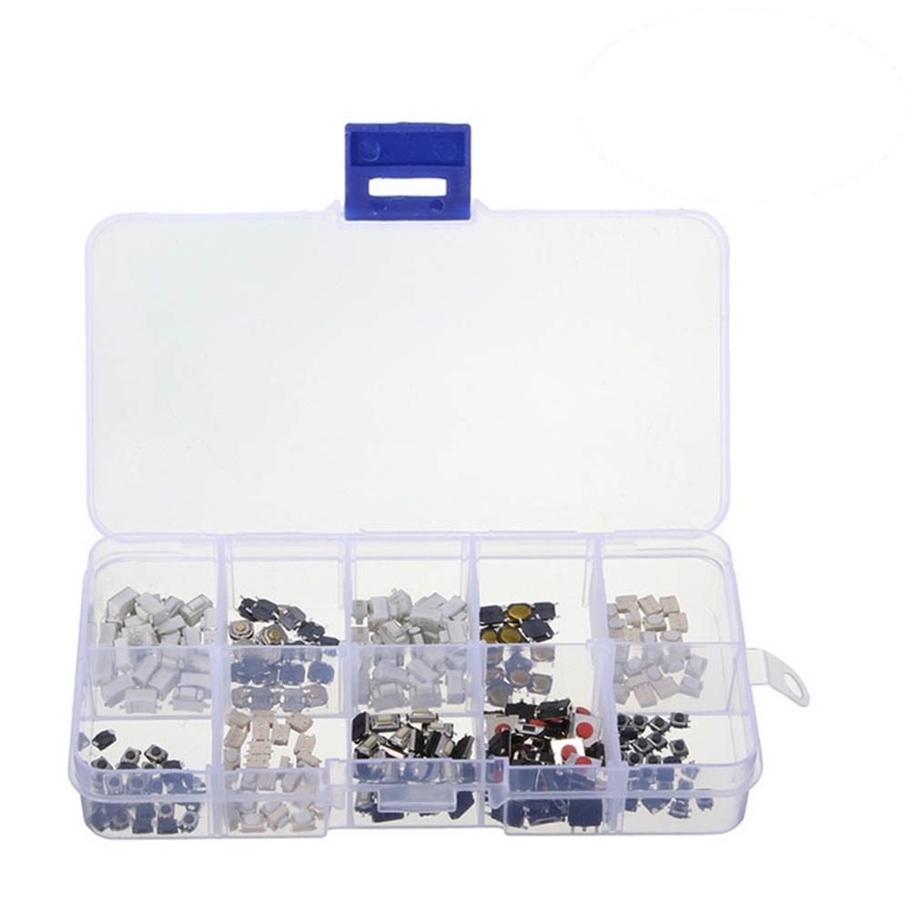 KHBUAB 250Pcs Tact Push Button Switch for Electronics Assembly Assorted ...