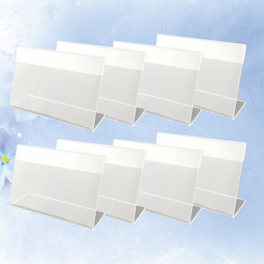 KHBUAB 30Pcs Acrylic Clear Plastic Tags for Mall Tabletop Label Holder ...