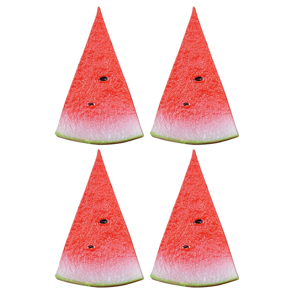 KHBUAB 4Pcs Decorative Watermelon Models Red PVC for Home and Office ...