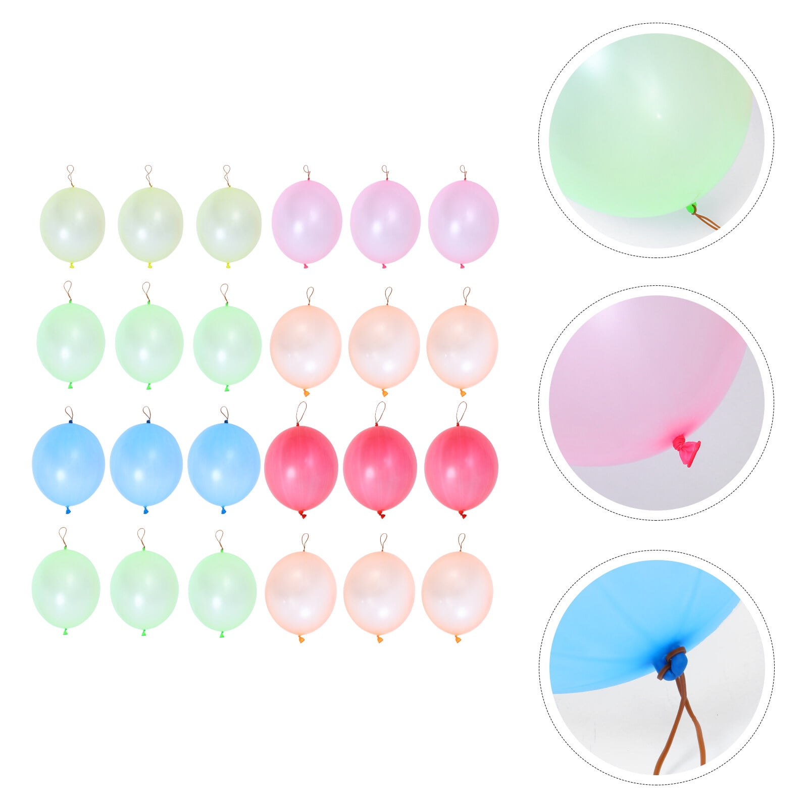 KHBUAB 50Set Latex Punch Balloons Assorted Color Round Shape For ...