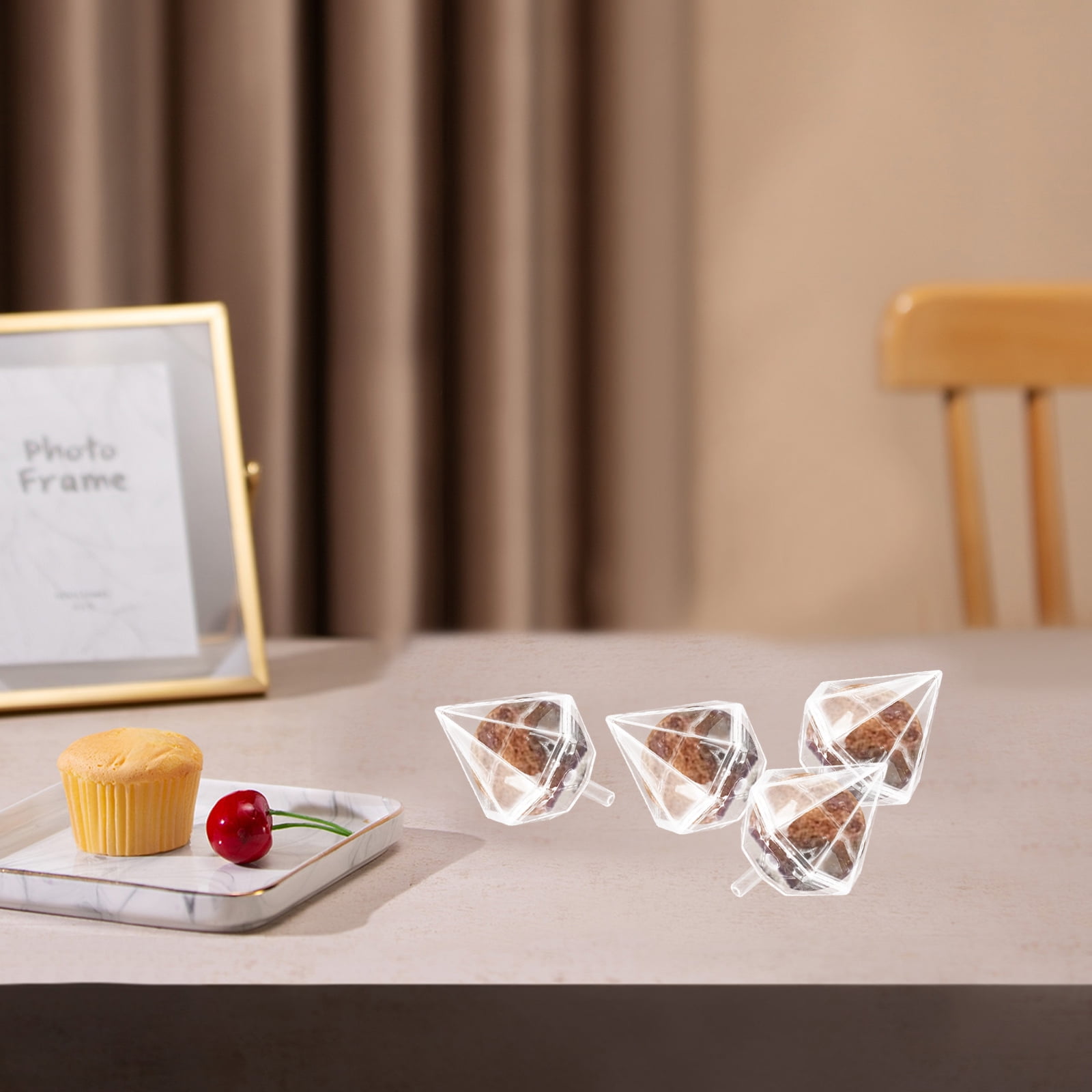 KHBUAB 80Set Chocolate Box Holder Clear Plastic Favor Box Elegant Style ...