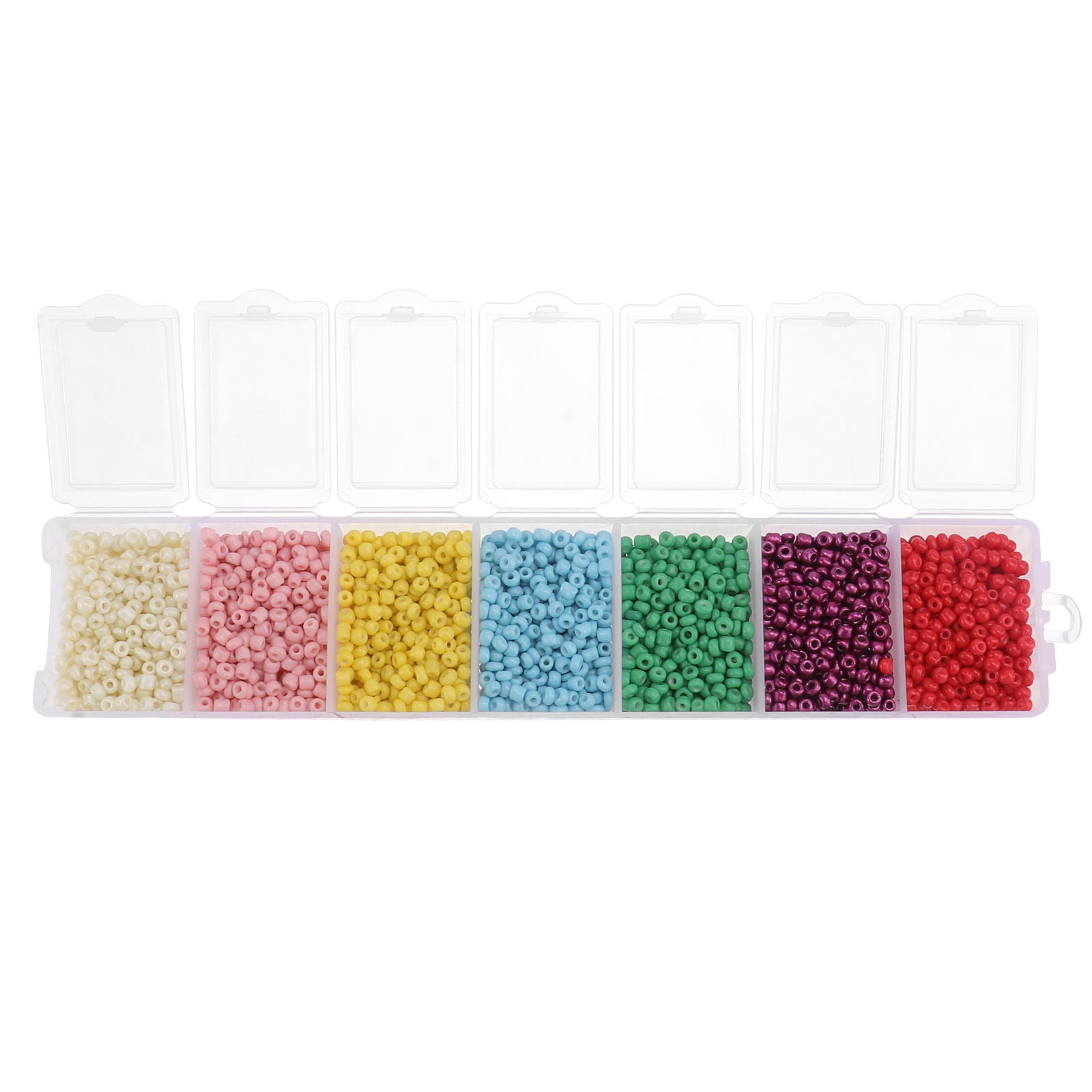 KHBUAB Glass Beads for Bracelets Making Assorted Color Round Shape ...