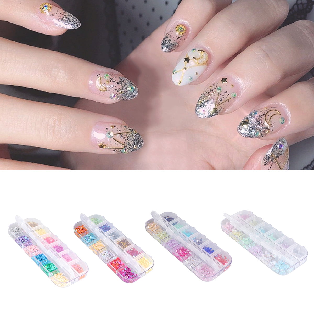 KHBUAB Nail Art Supplies Acrylic Round 12.9x4.9x0.9cm 1 Wedding ...
