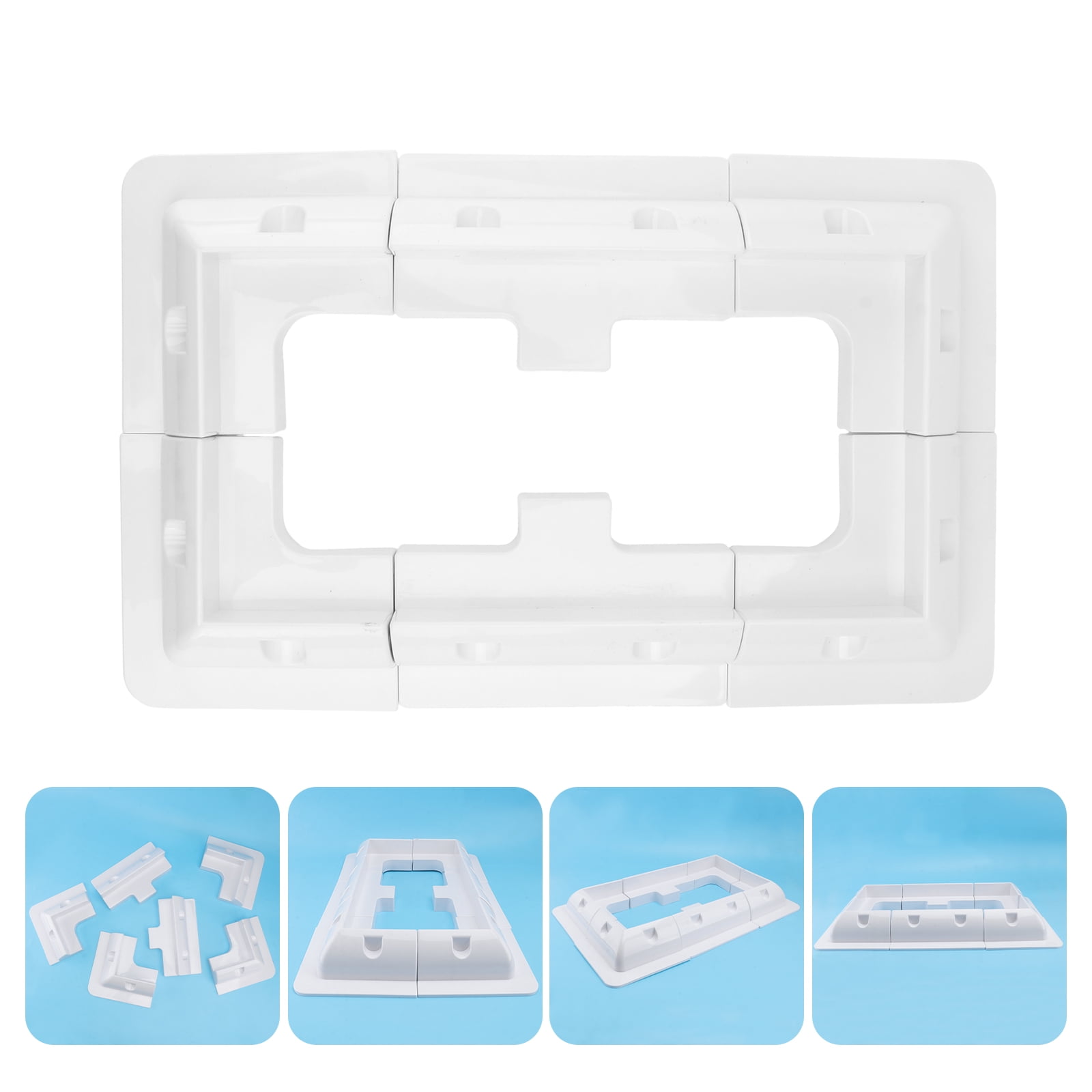 KHBUAB Roof Rack Mounting Kits 1Set 6-Piece Solar Panel Brackets ABS ...