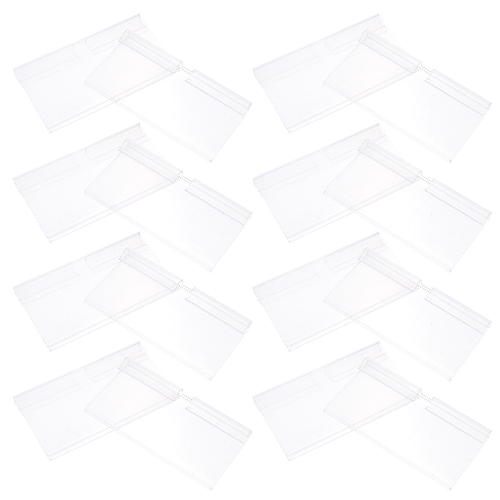 KHBUAB Supermarket Label Holders 100Set Clear Plastic for Shelf Label ...