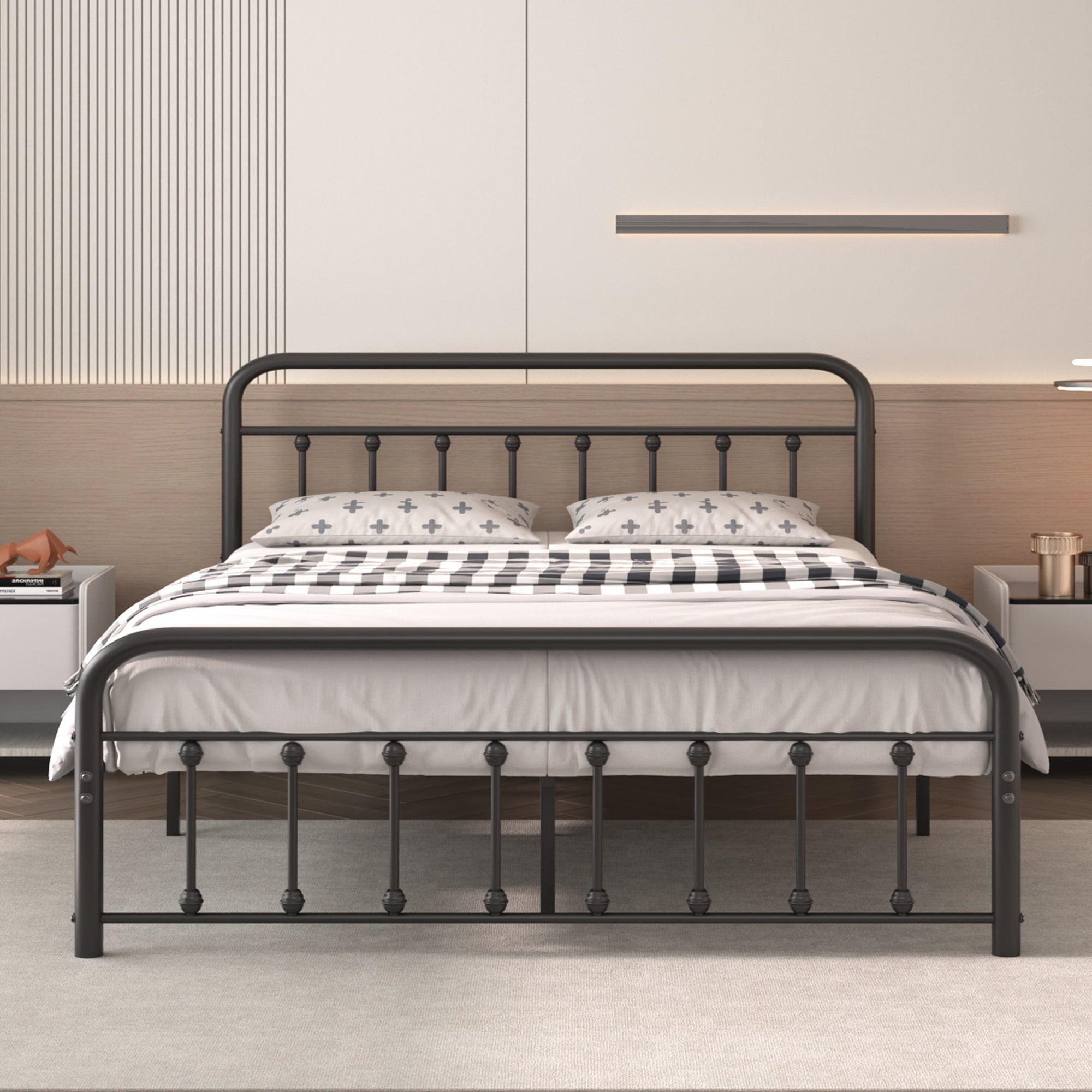 KHD Javlergo Modern Platform Bed Frame Twin/Full/Queen/King Size Metal ...