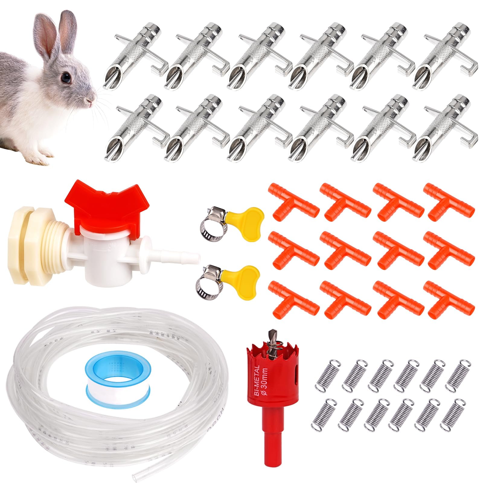 KHEARPSL Automatic Rabbit Watering System Kit SMRRabbit Water Dispenser ...