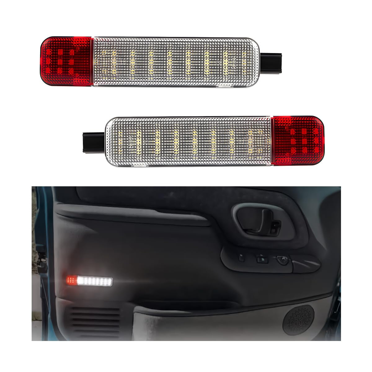 KHGUZ Car LED Interior KEF16 Door Light, Ultra Vehicle Side Door Panel ...