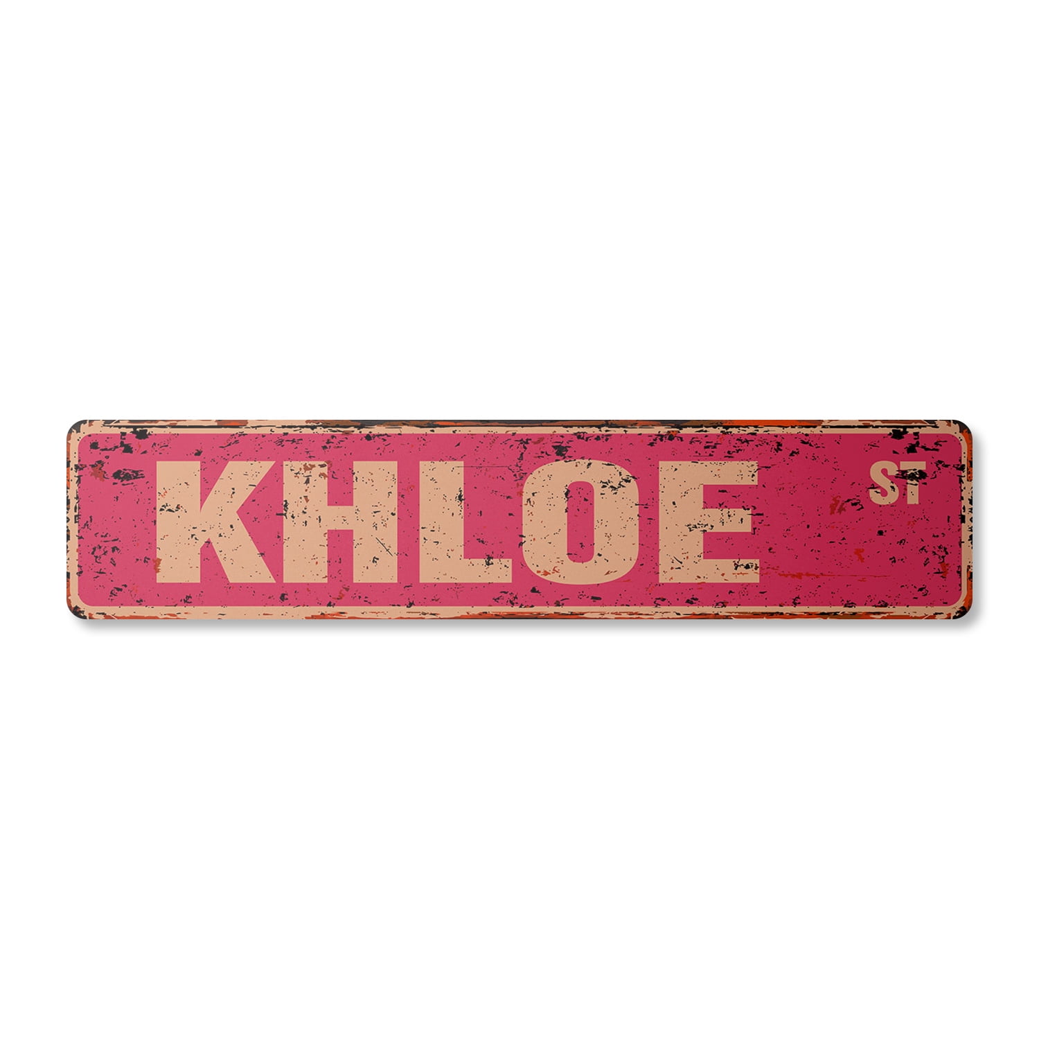 KHLOE Vintage Plastic Street Sign Childrens Name Room Sign | Indoor ...