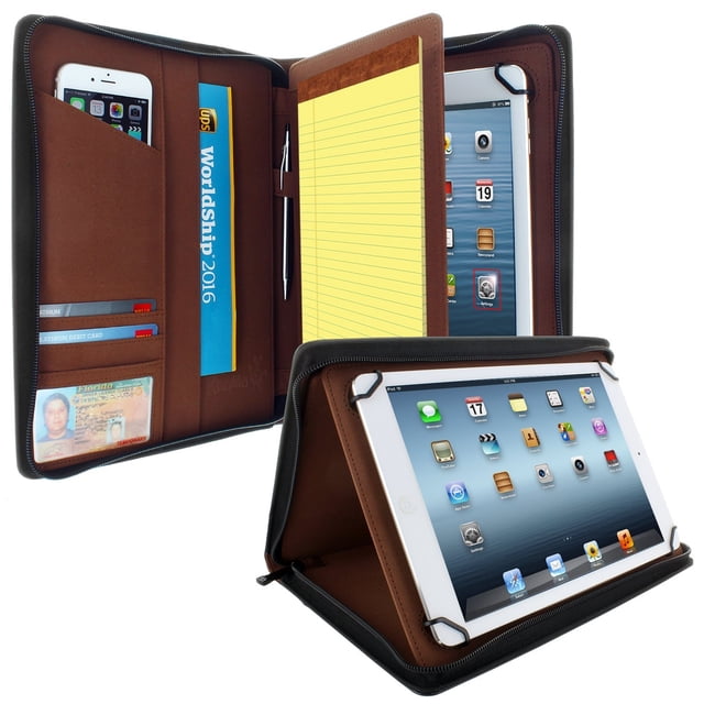 KHOMO Universal Tablet Pad Folio Zippered Case fits Tablets 8.5" up to ...