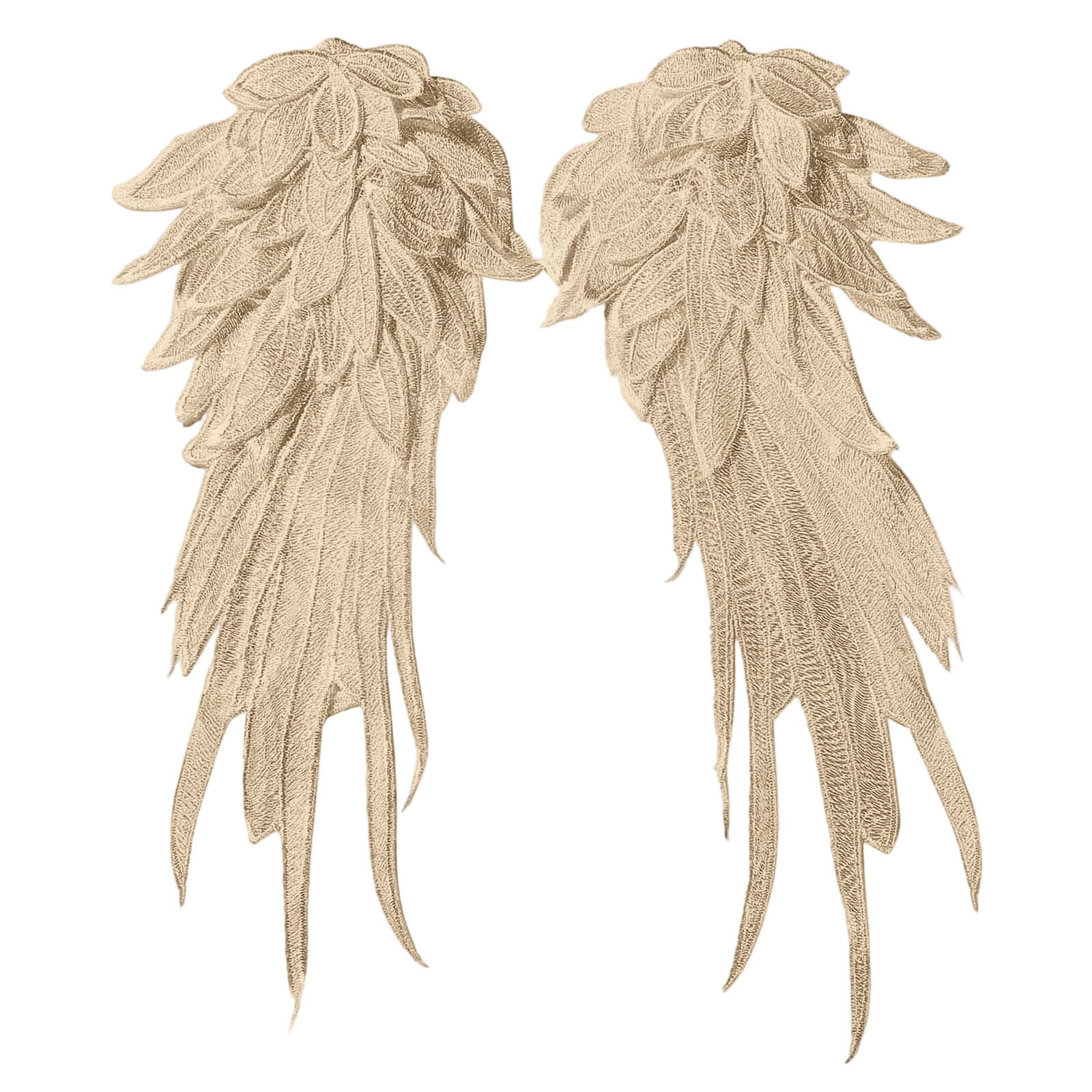 KHONTS 1 Pair 3D Embroidery Large Angel Wing Applique Lace Trim Sewing ...