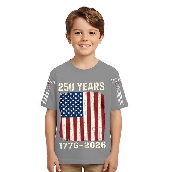 KHONTS 250 Years America T Shirt Kids Boys Girls Patriotic 250th ...