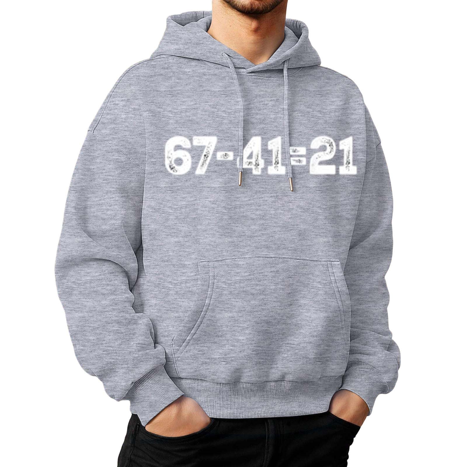 KHONTS 41 Graphic Hoodies for Men Funny Hoodie Forty One Meme Casual ...