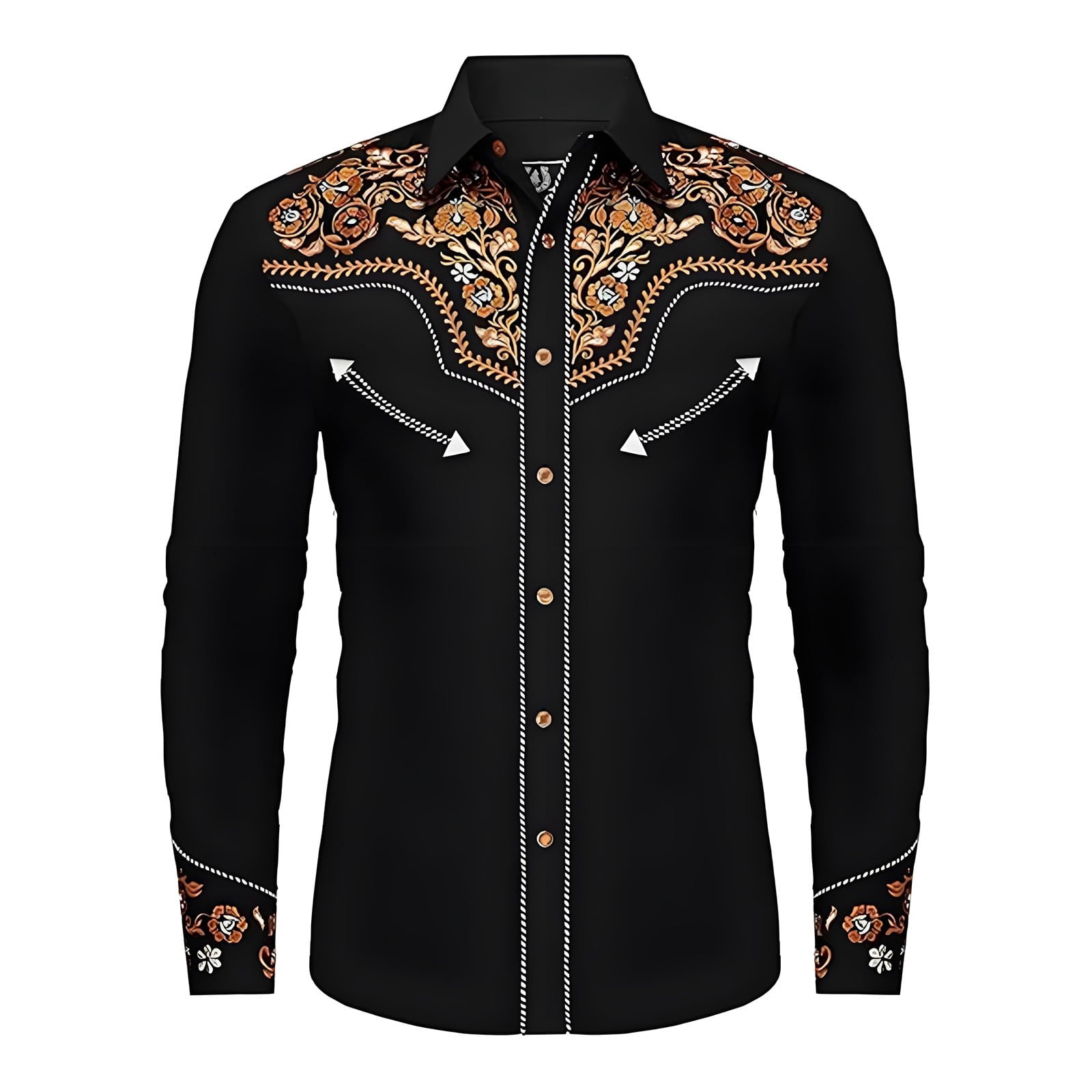 KHONTS Boys Western Cowboy Button down Shirt Graphic Printed Long ...