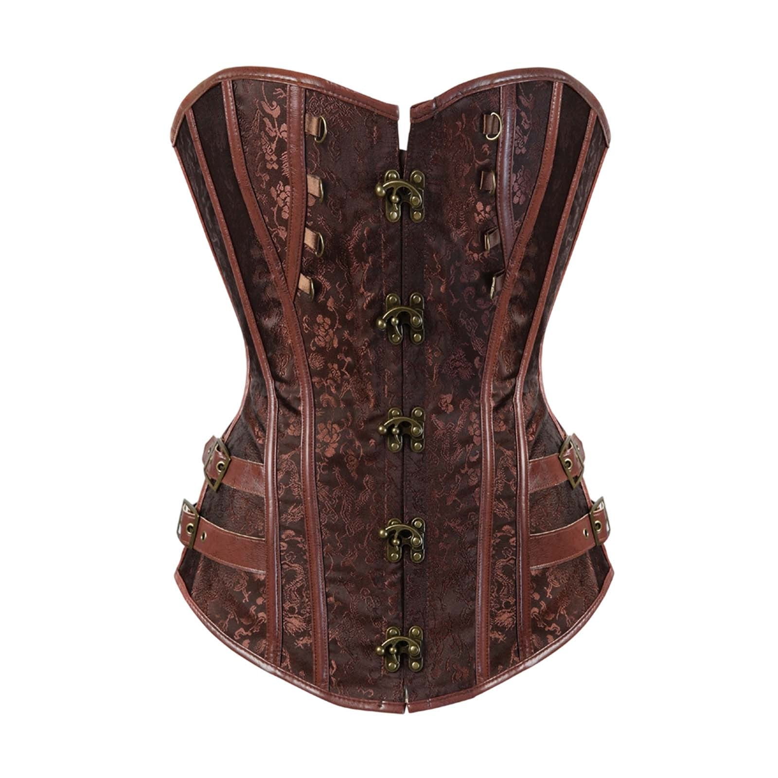 KHONTS Corsets for Women Corset Top Plus Size Renaissance Lace up ...