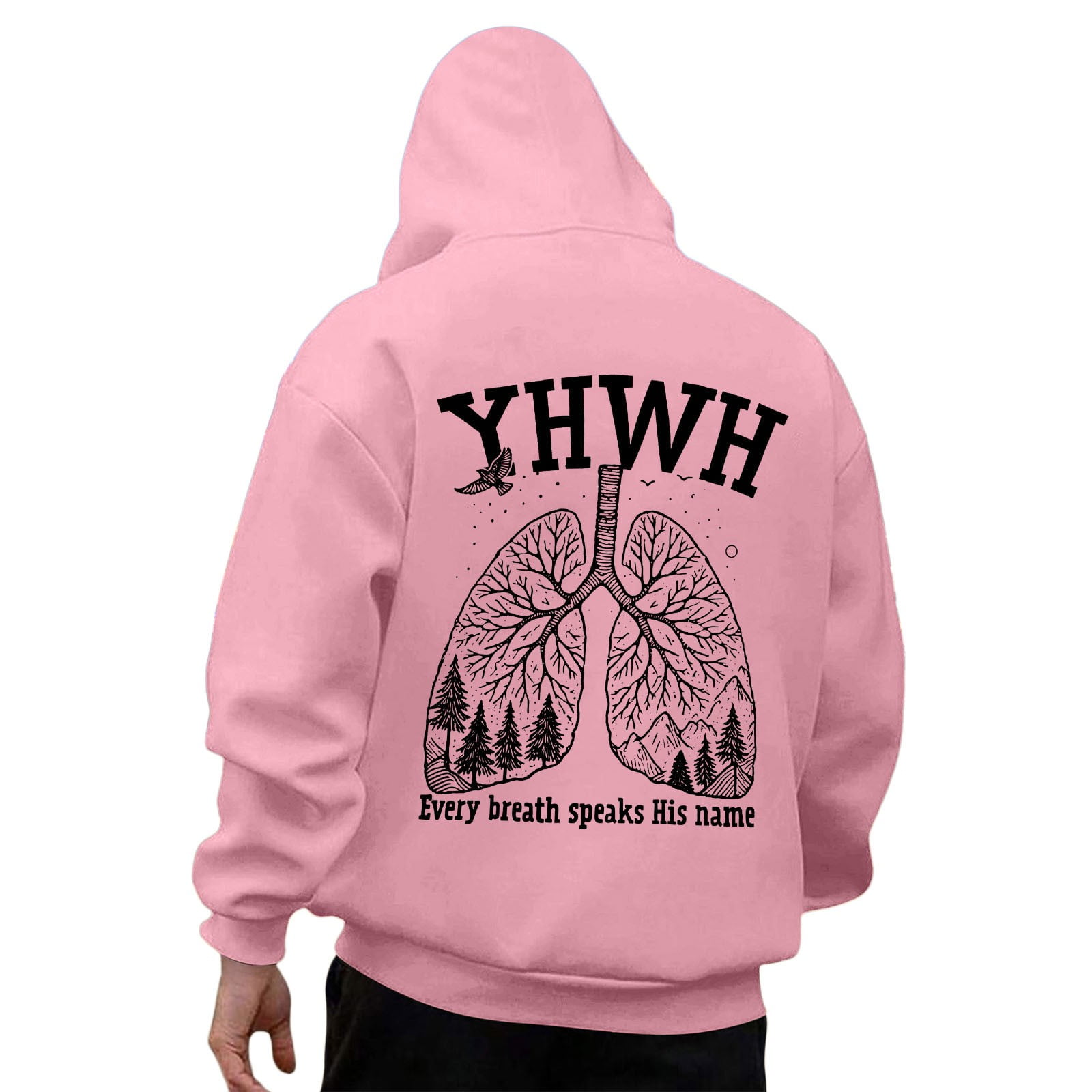 KHONTS Hooded Sweatshirt for Men YHWH Hoodies Shirt Inspirational Funny ...