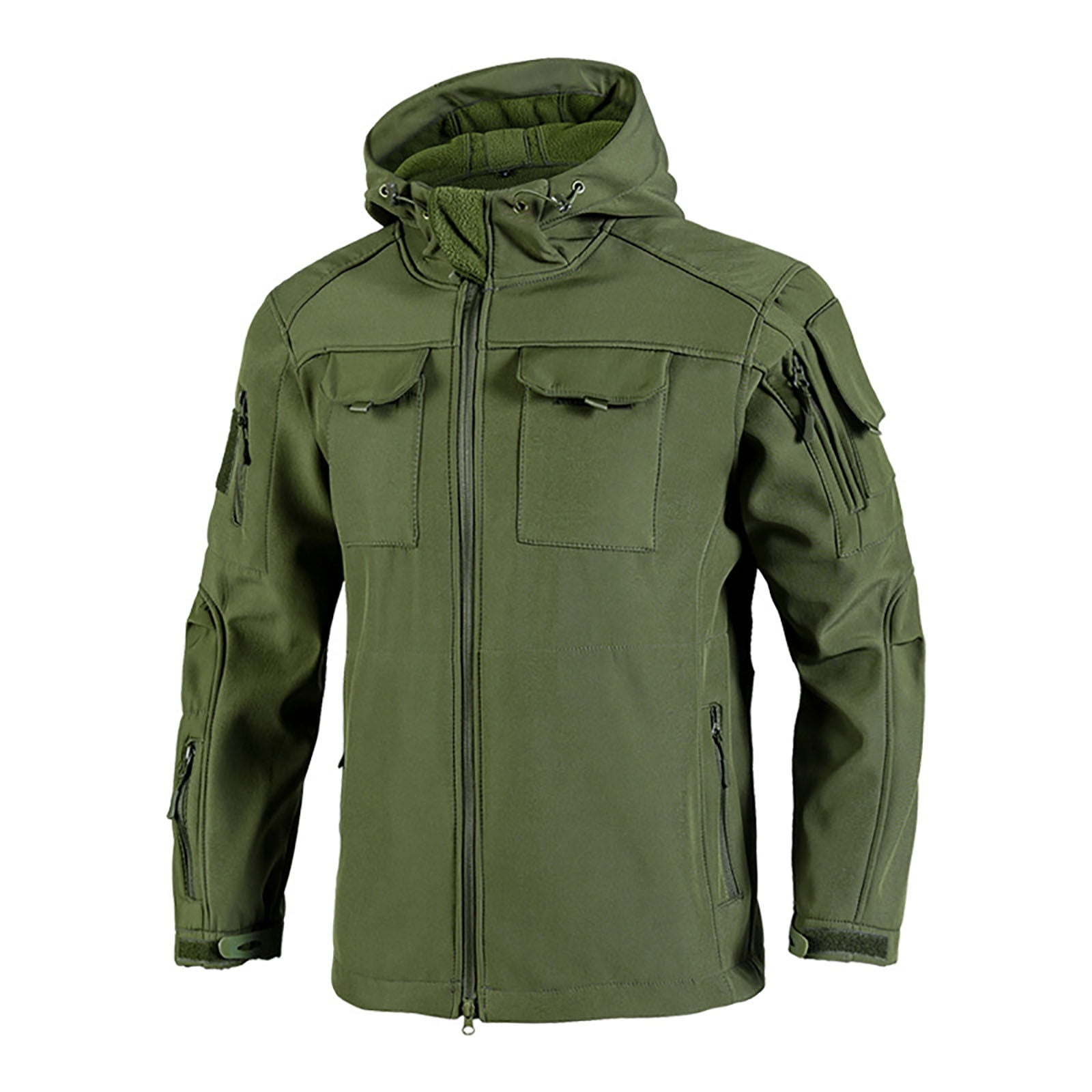 KHONTS,Men's Fleece Lined Warm Full Zip Hooded Rain Jackets Oversized ...