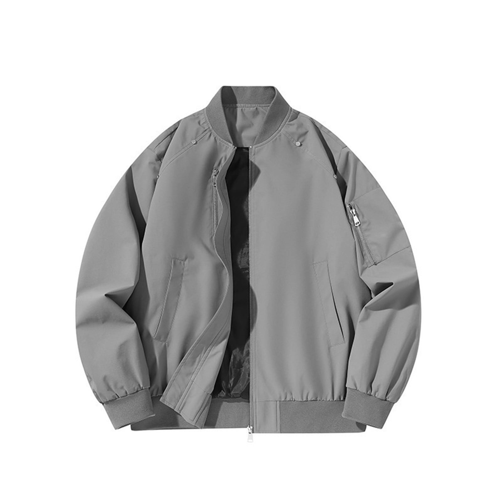 KHONTS,Men's Full Zip Bomber Jackets Lightweight Casual Stylish Light ...