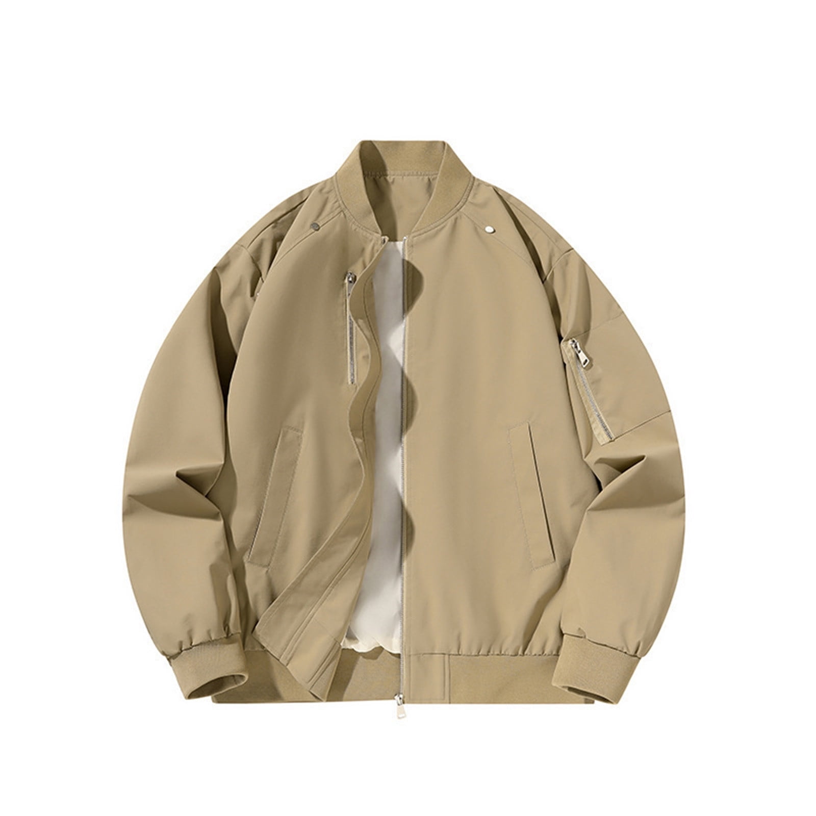 KHONTS,Men's Full Zip Bomber Jackets Lightweight Casual Stylish Light ...