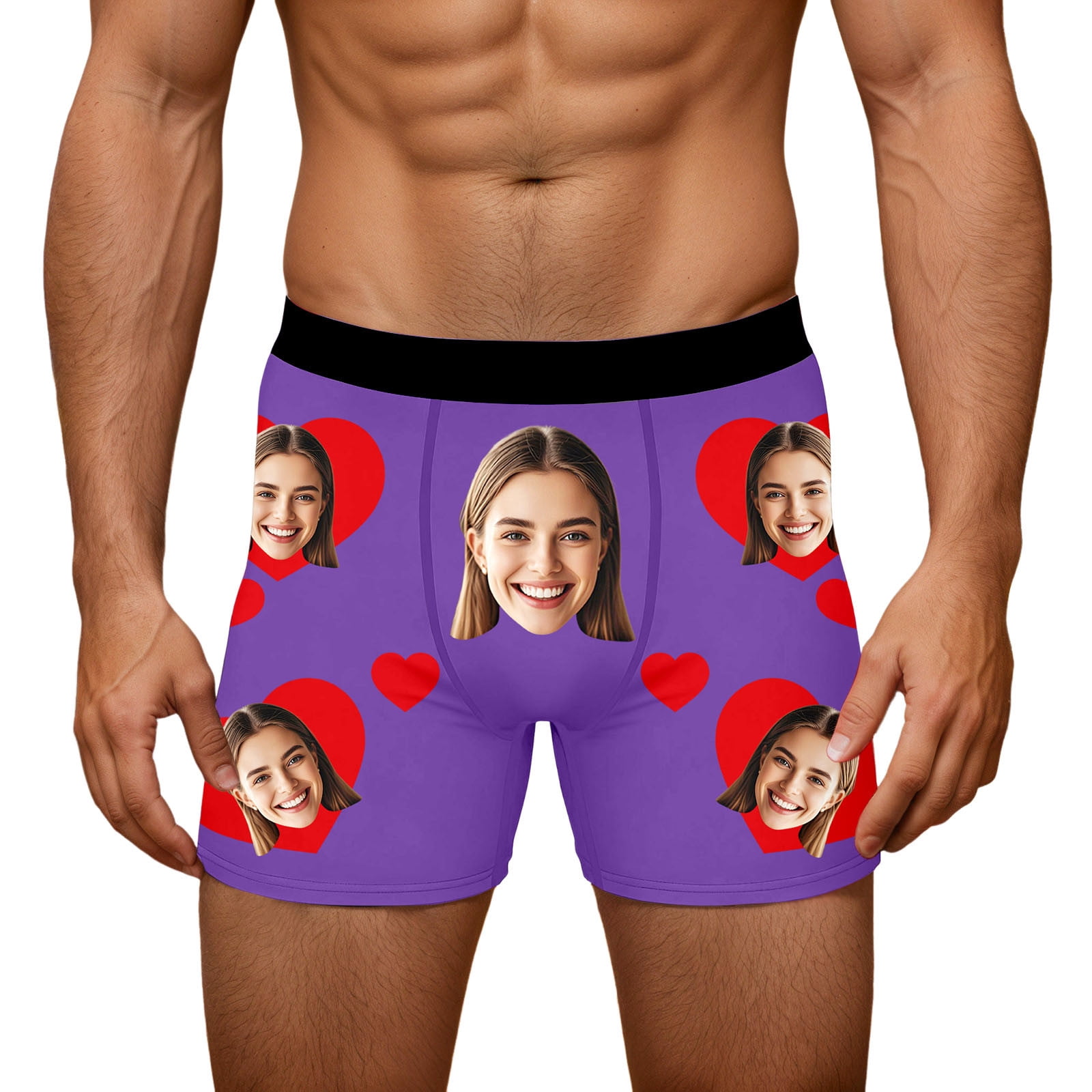 KHONTS Men's Personalized Boxers Husband Boyfriend Funny Boxers for Men ...