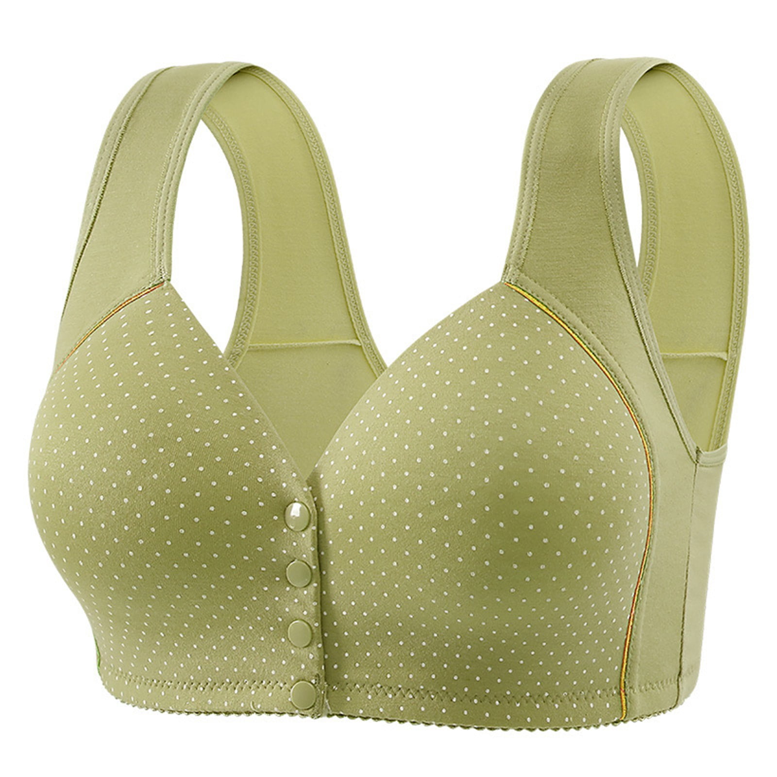 KHONTS,Women's Front Closure No Underwire Supportive Bras Polka Dot ...