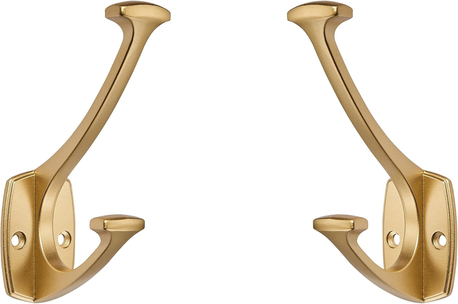 KHTUMEWARE 5 Pack Gold Hooks Decorative Heavy Duty Solid Large Coat ...