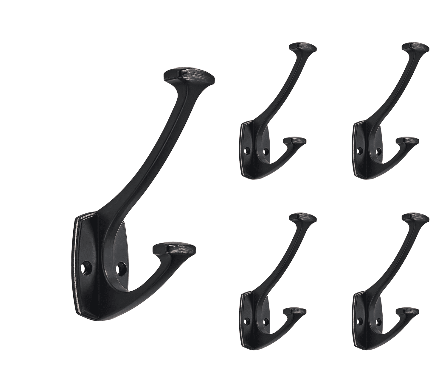 KHTUMEWARE 5 Pack Oil Rubbed Bronze Hooks Decorative Heavy Duty Solid ...