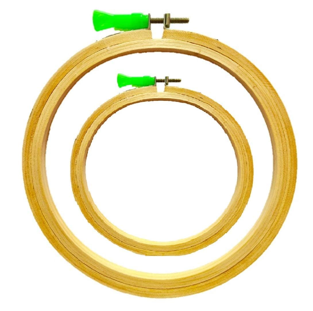 KHUSHA CREATIONS Embroidery Hoop Ring Frame ComboAdjustable Cross ...