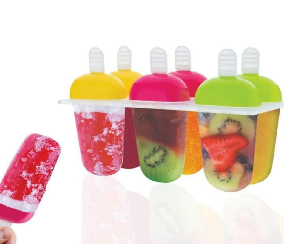 KHUSHIYA ENTERPRISE Plastic Popsicle Mold BPAFree Homemade Ice Pop ...