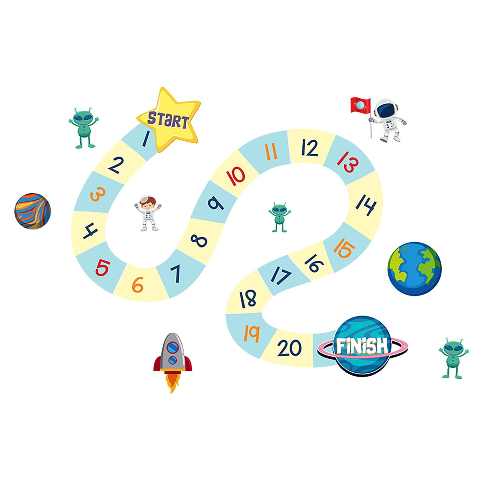 KI-8jcuD Kindergarten Planet Ground Children Long Stickers Jump ...