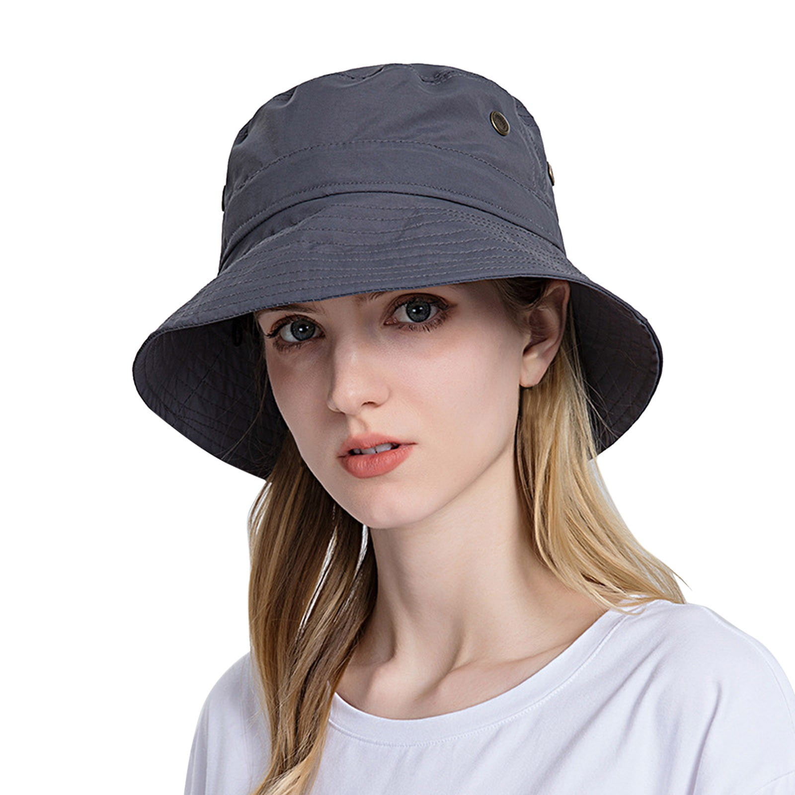 KI-8jcuD Womens Cap Women Sun Hat Wide Brim Beach Hat Adjustable Bucket Hat Summer Hats X Mount ...
