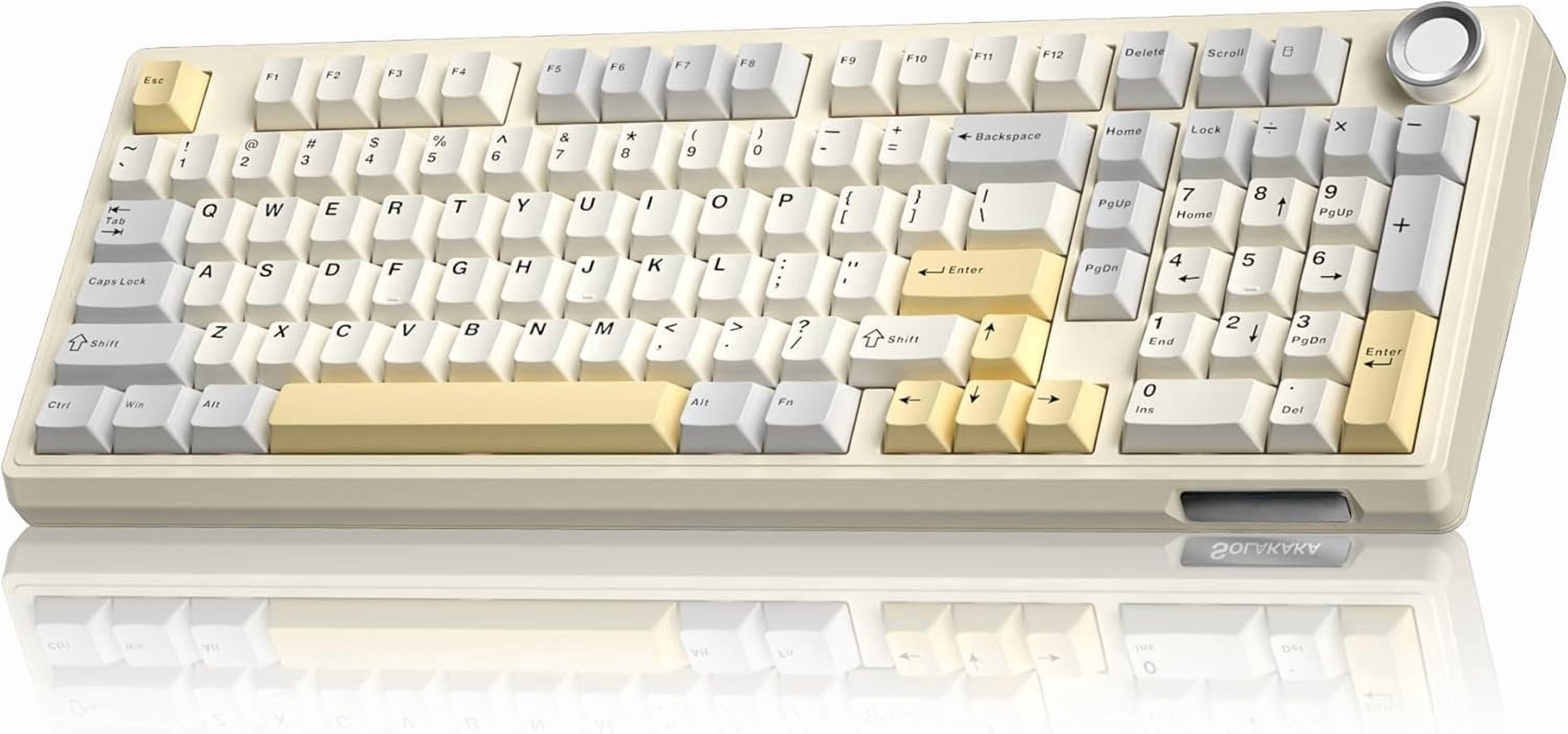 KI99 96% Gaming Keyboard, Creamy Keyboardw with Knob, Hot-Swappable Pre ...
