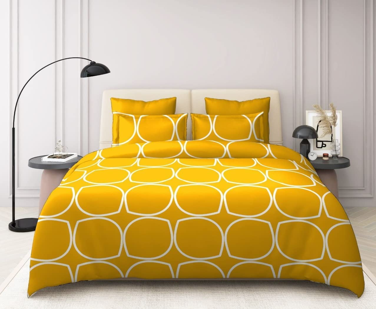 KIAAKSH 320 TC Soft Glace Cotton King Size Duvet Cover II Razai Cover ...