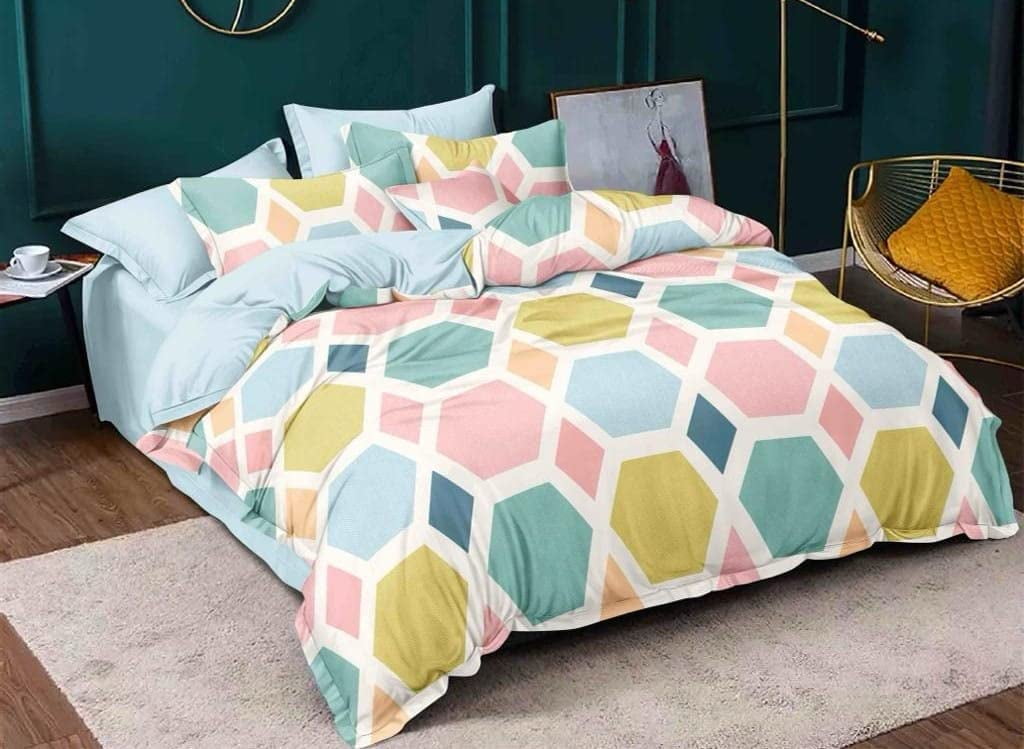 KIAAKSH 320 TC Soft Glace Cotton King Size Duvet Cover II Razai Cover ...