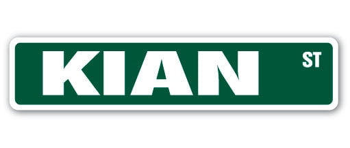 KIAN Street Sign Childrens Name Room Sign | Indoor/Outdoor | 36" Wide ...